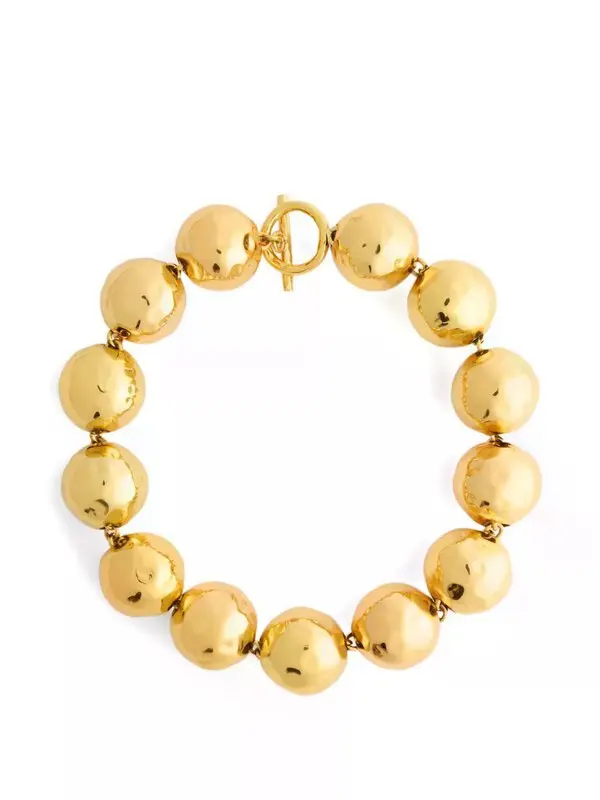 PATOU Sphere Hammered Necklace - Gold