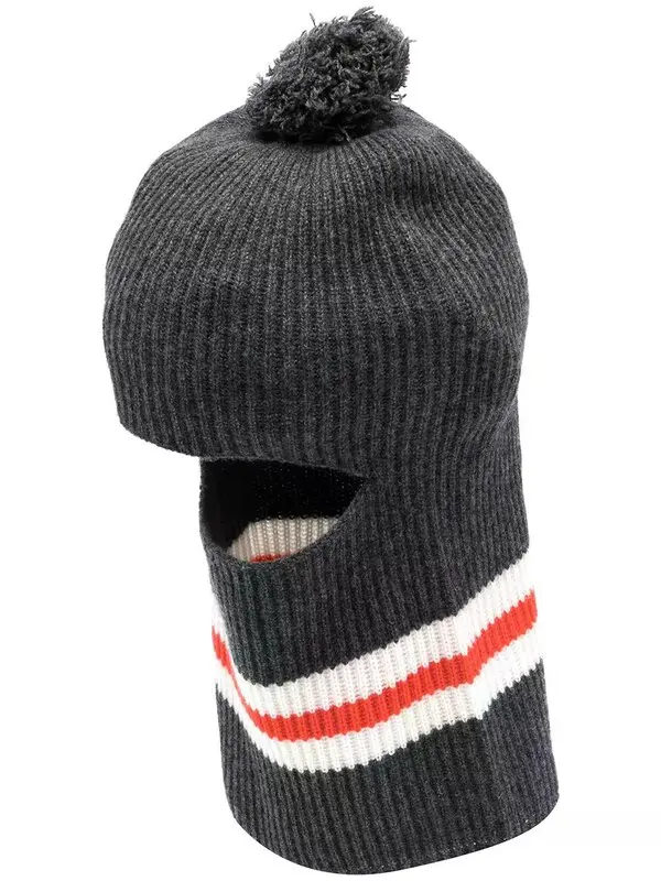 Cashmere In Love Wira Pompom Balaclava Hat - Grey
