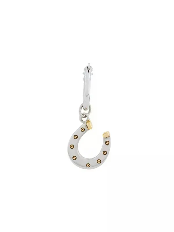 TRUE ROCKS Horseshoe Hoop Earring - Silver