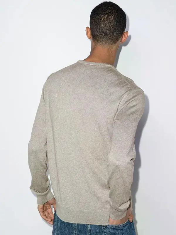 Polo Ralph Lauren Embroidered Logo Crew Neck Jumper - Grey
