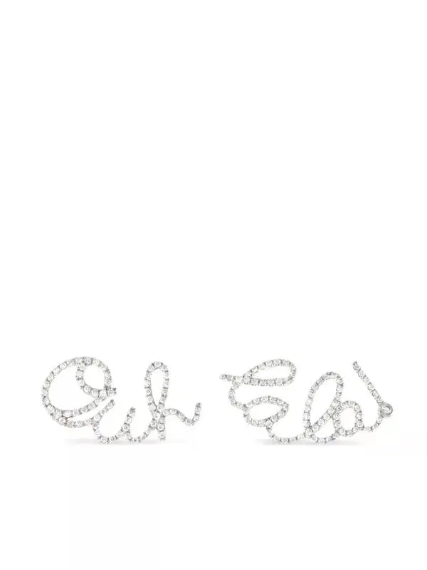 LILY GABRIELLA 18k White Gold Ouh Lala Diamond Stud Earrings