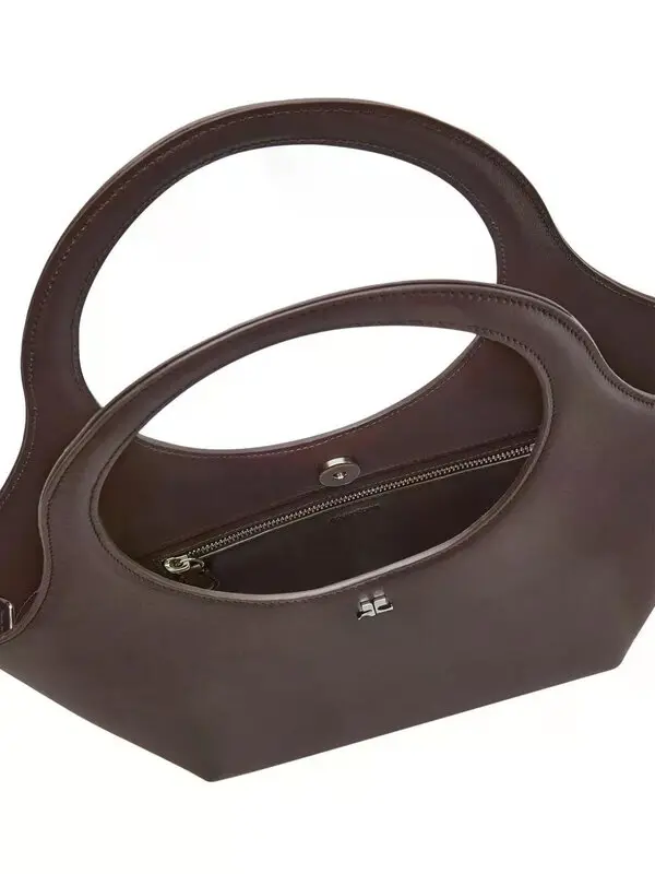 COURREGES Holy Leather Tote Bag - Brown