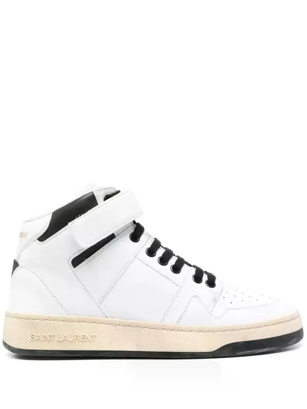 Saint Laurent Lax Leather Sneakers - Black