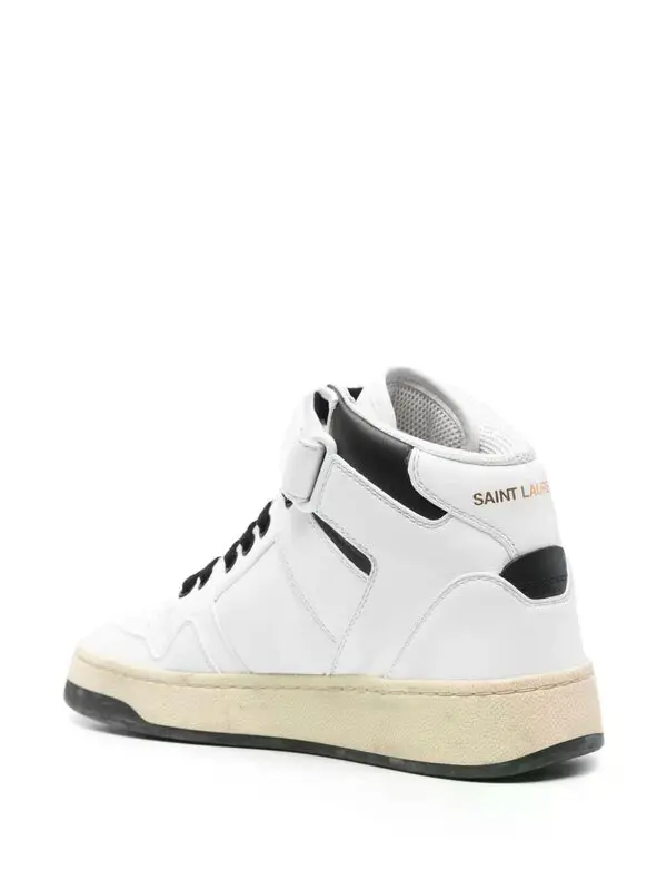 Saint Laurent Lax Leather Sneakers - Black