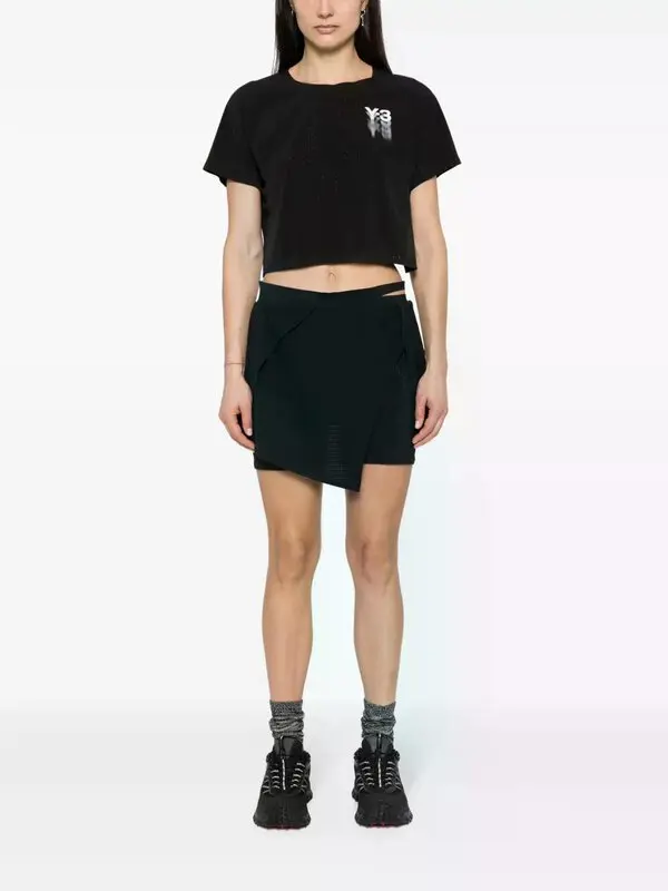 Y3 Logo-printed Mesh Skort