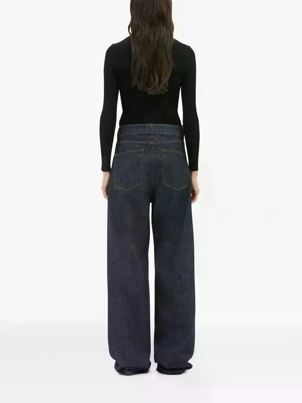MSGM Rhinestone-embellished Wide-leg Jeans
