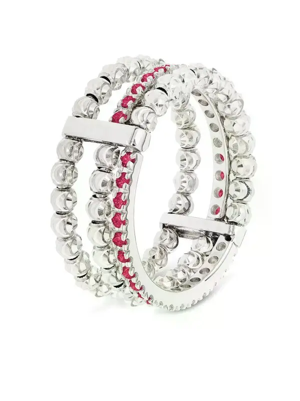 OFFICINA BERNARDI 18kt White Gold Moon Eden Ruby Ring - Silver
