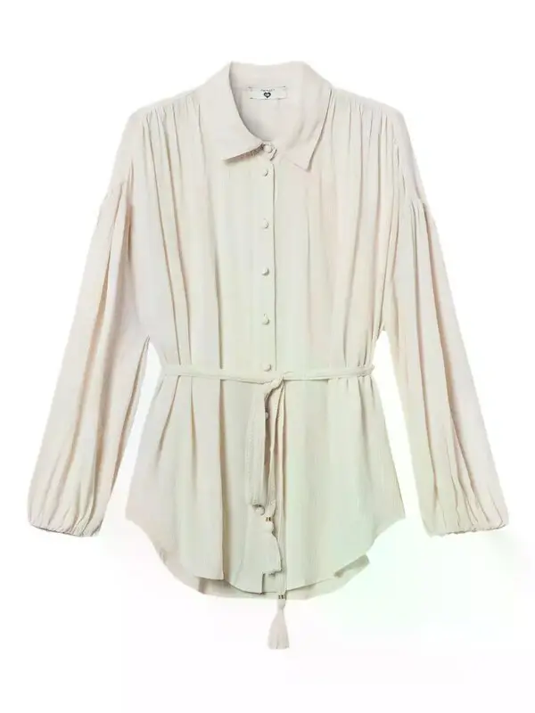 TWINSET Belted Shirt With Tassel Detail