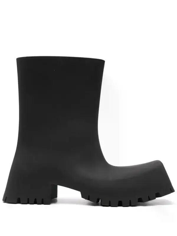 Balenciaga Trooper Rubber Low Boots - Black