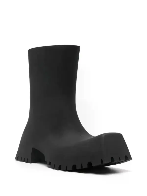Balenciaga Trooper Rubber Low Boots - Black