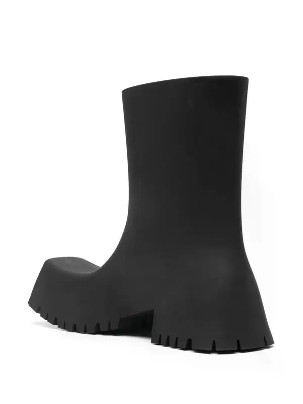 Balenciaga Trooper Rubber Low Boots - Black