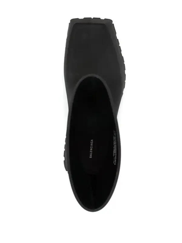 Balenciaga Trooper Rubber Low Boots - Black