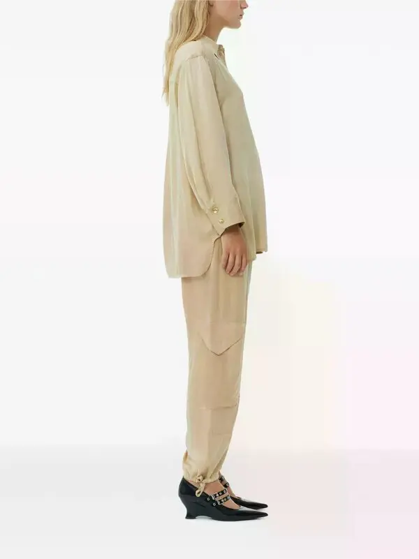 GANNI Long-sleeve Satin Shirt