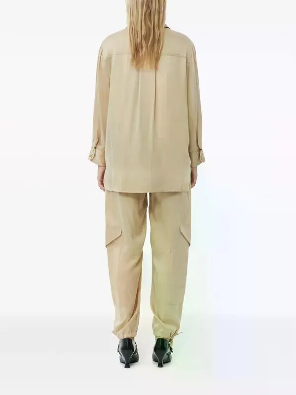 GANNI Long-sleeve Satin Shirt