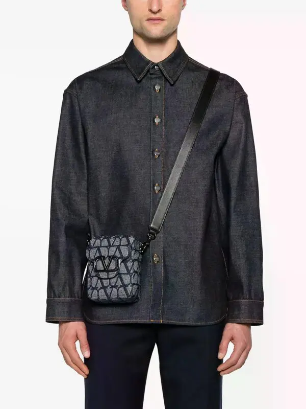 Valentino Garavani Locò Denim Messenger Bag