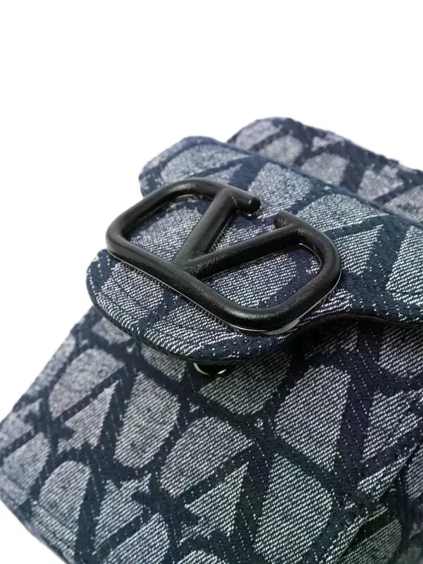Valentino Garavani Locò Denim Messenger Bag