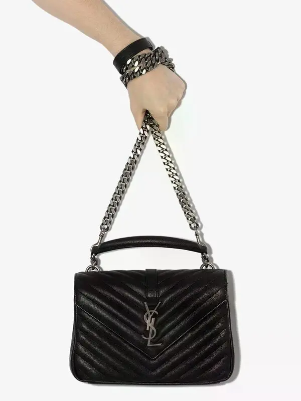 Saint Laurent College Medium Shoulder Bag - Black