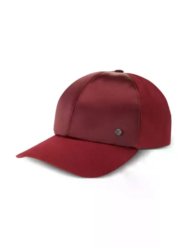 MAISON MICHEL Tiger Satin-weave Baseball Cap - Red