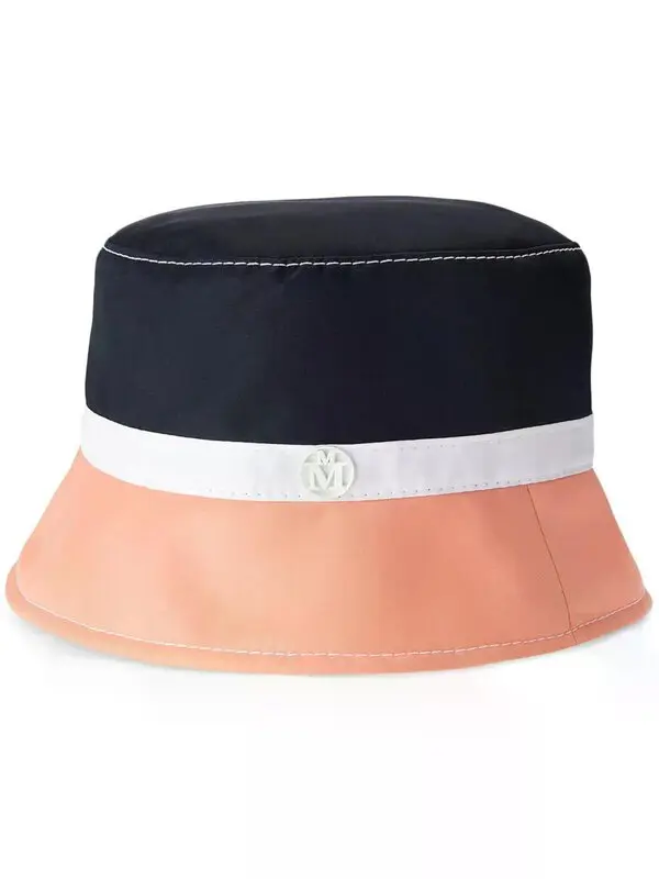 MAISON MICHEL Axel Striped Bucket Hat - Pink