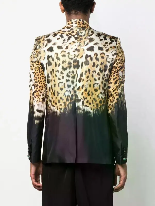 Roberto Cavalli Leopard-print Silk Blazer