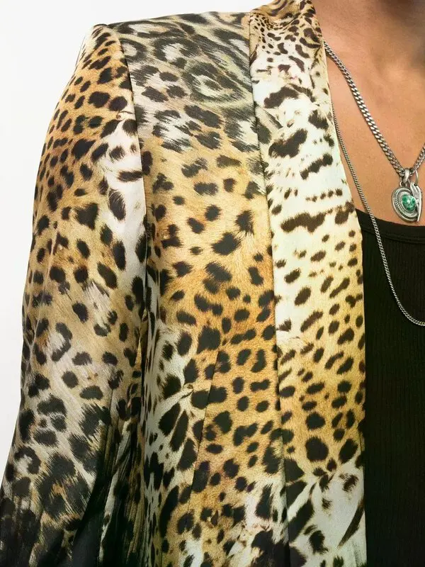 Roberto Cavalli Leopard-print Silk Blazer