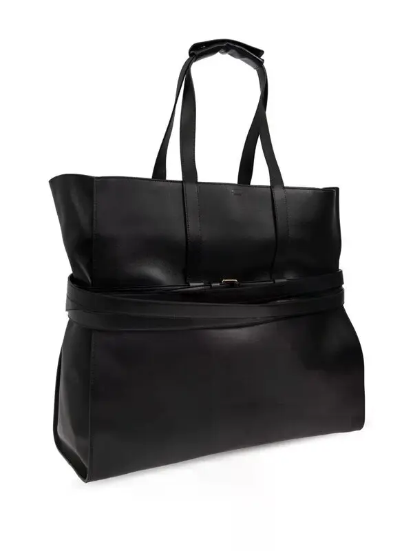 Moschino Leather Tote Bag - Black