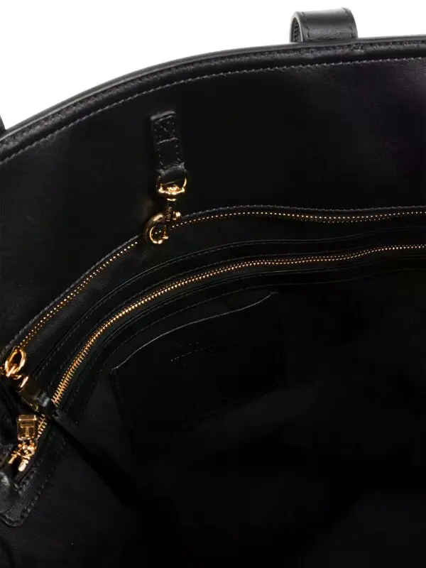 Moschino Leather Tote Bag - Black