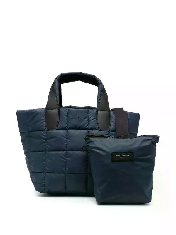 VEECOLLECTIVE Quilted Tote Bag - Blue