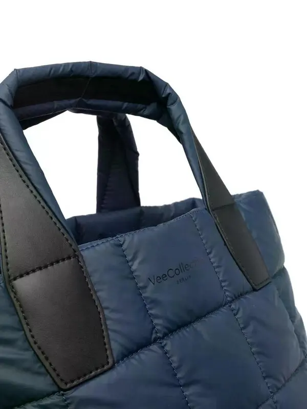 VEECOLLECTIVE Quilted Tote Bag - Blue