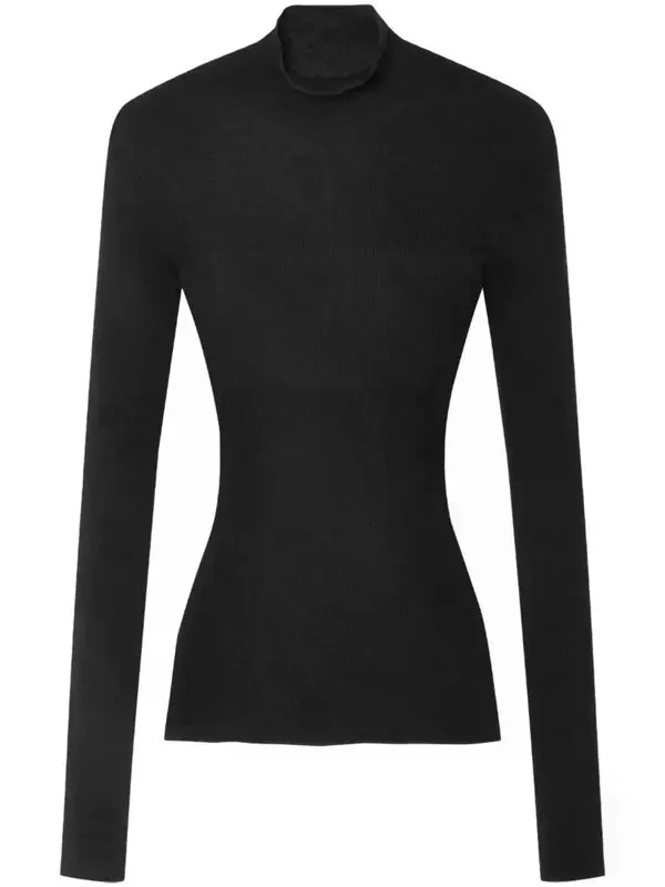 Versace Wool Ribbed-knit Top