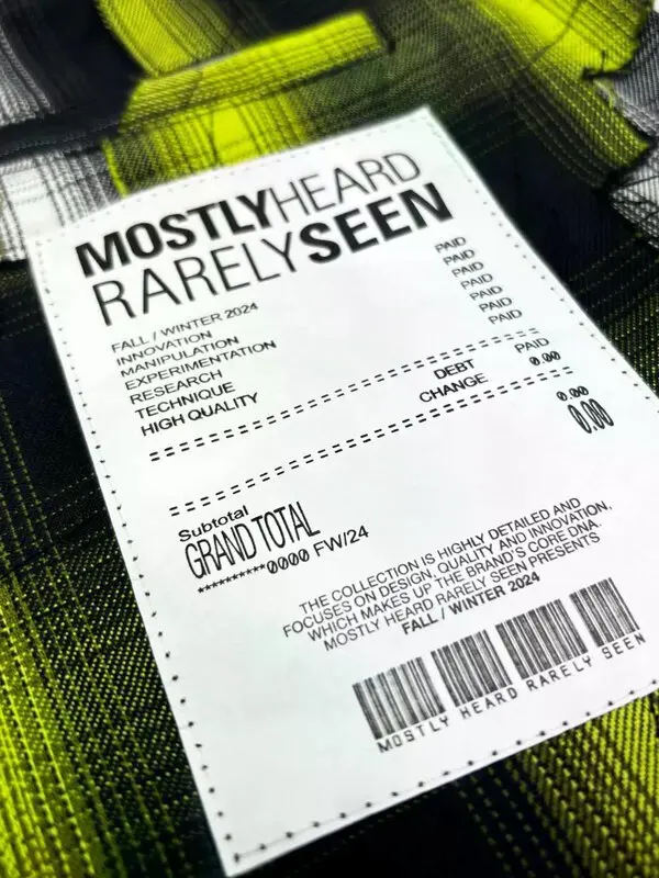 MOSTLY HEARD RARELY SEEN Cut-up Plaid Checkered Cotton Shorts