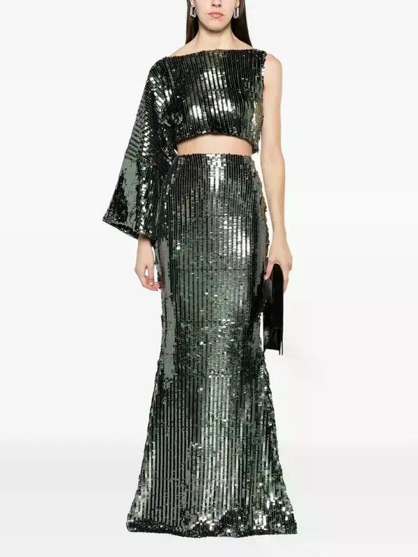 TALLER MARMO Sequinned Asymmetric Top
