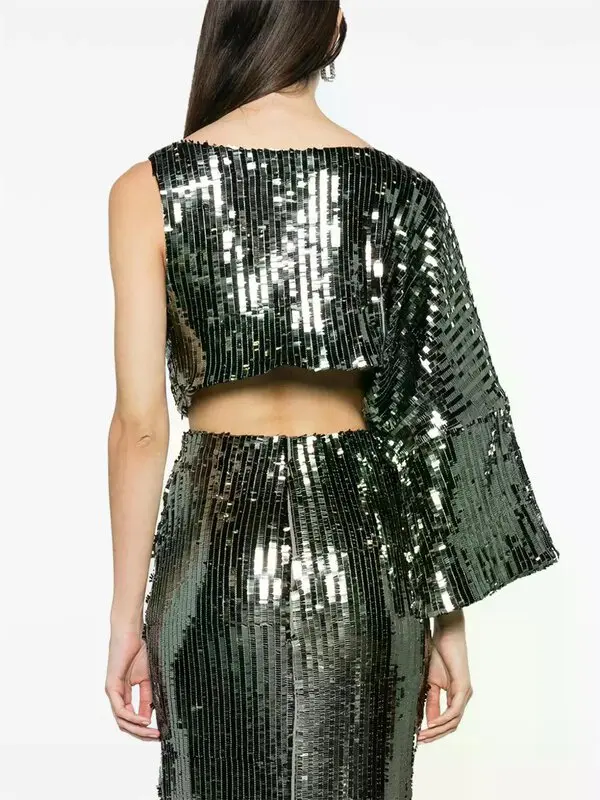 TALLER MARMO Sequinned Asymmetric Top