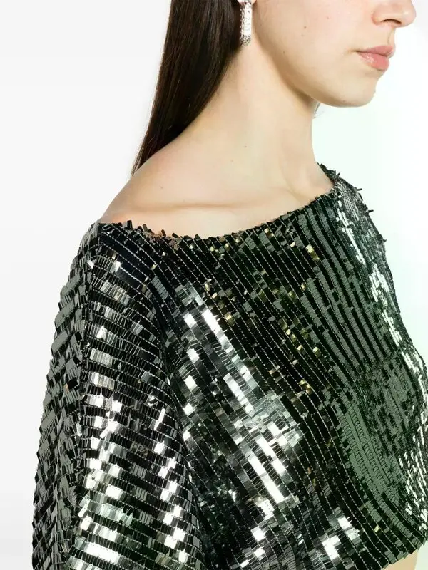 TALLER MARMO Sequinned Asymmetric Top