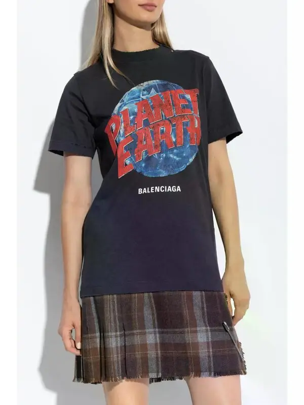 Balenciaga Planet Earth Layered Mini Dress