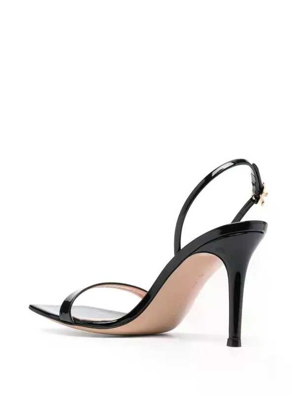 GIANVITO ROSSI 85mm Ribbon Stiletto Leather Sandals