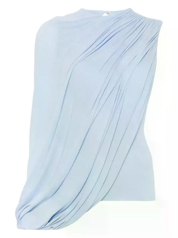 MANURI Draped Sleeveless Blouse