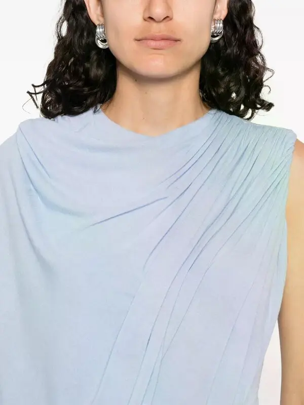 MANURI Draped Sleeveless Blouse
