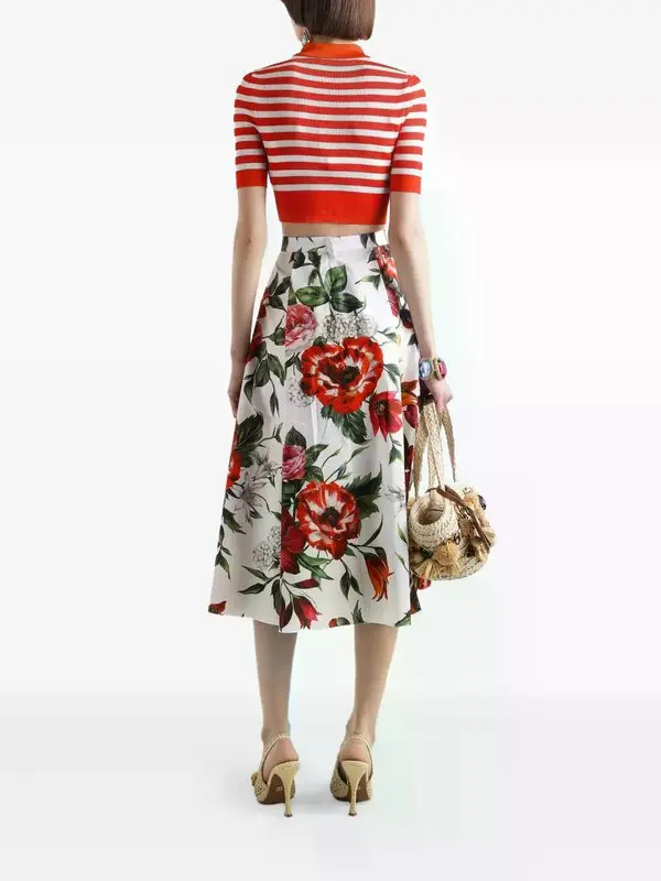 Dolce & Gabbana Floral-print Midi Skirt
