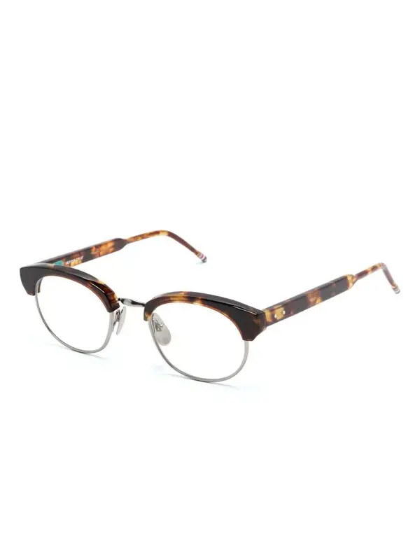 Thom Browne Tortoiseshell-effect Pantos Frame Glasses
