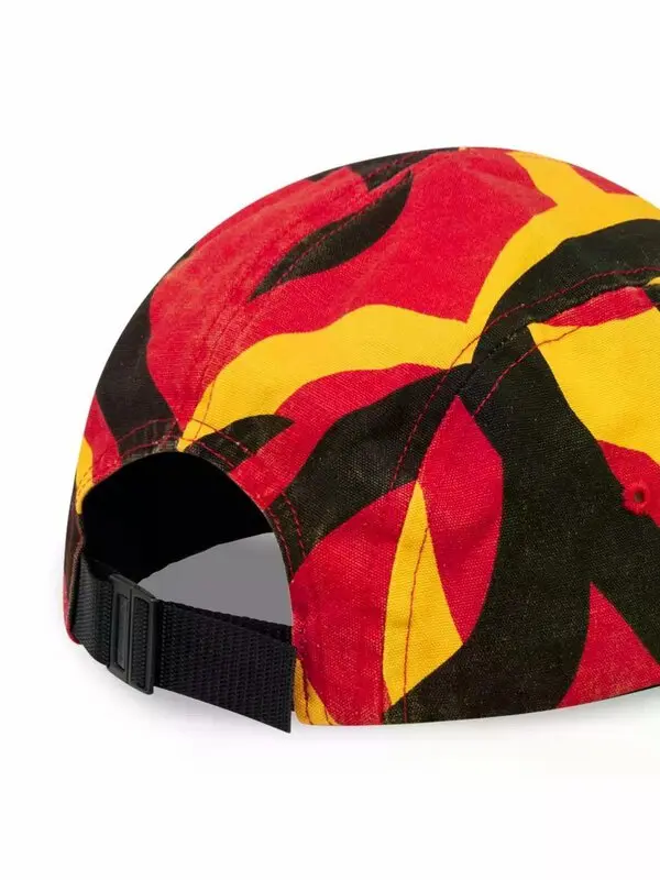 Supreme Military Print Camp Cap - Red