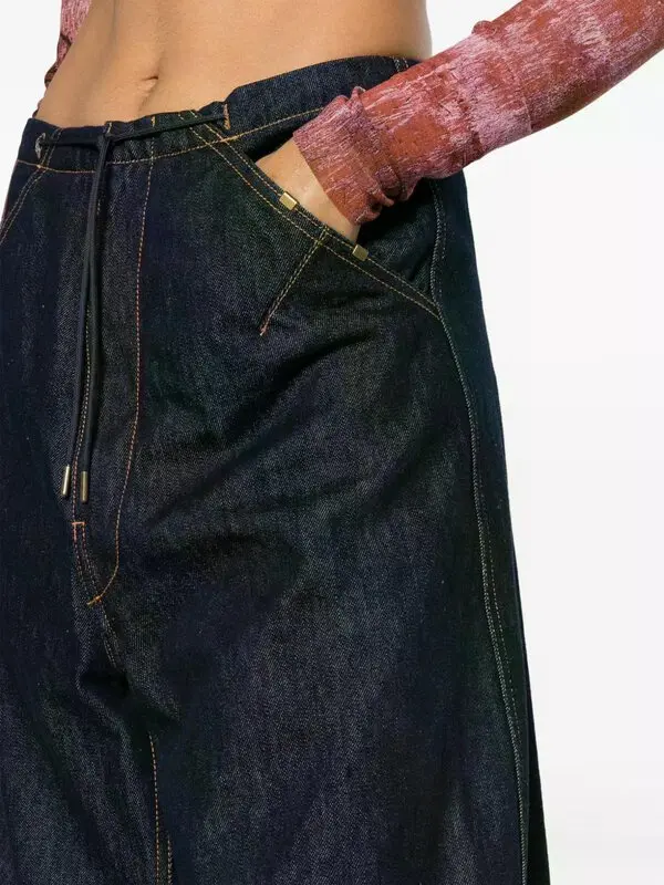DARKPARK Daisy Contrast-stitching Wide Leg Jeans