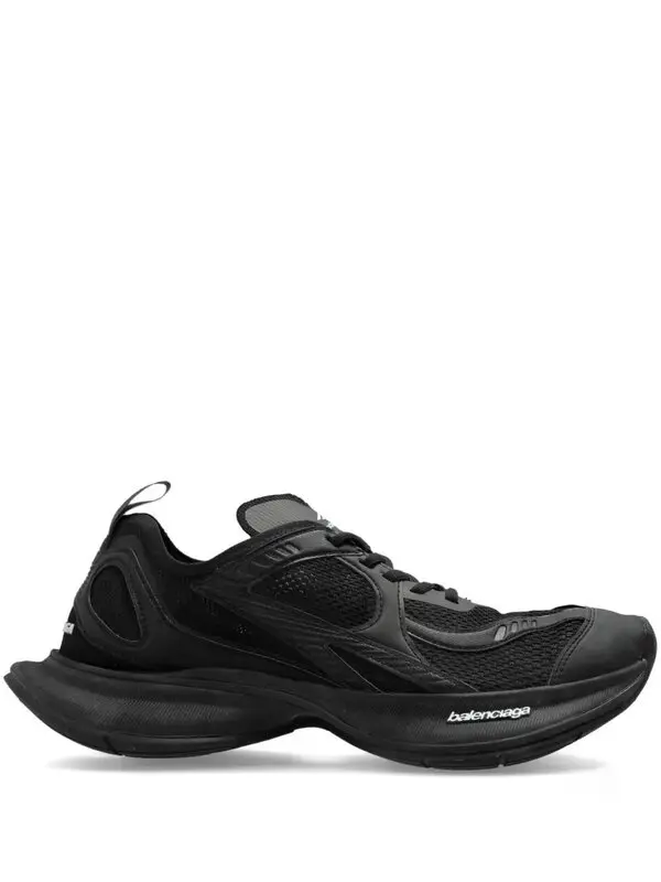 Balenciaga Logo-print Sneakers - Black