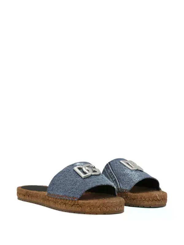 Dolce & Gabbana Logo-plaque Denim Espadrilles