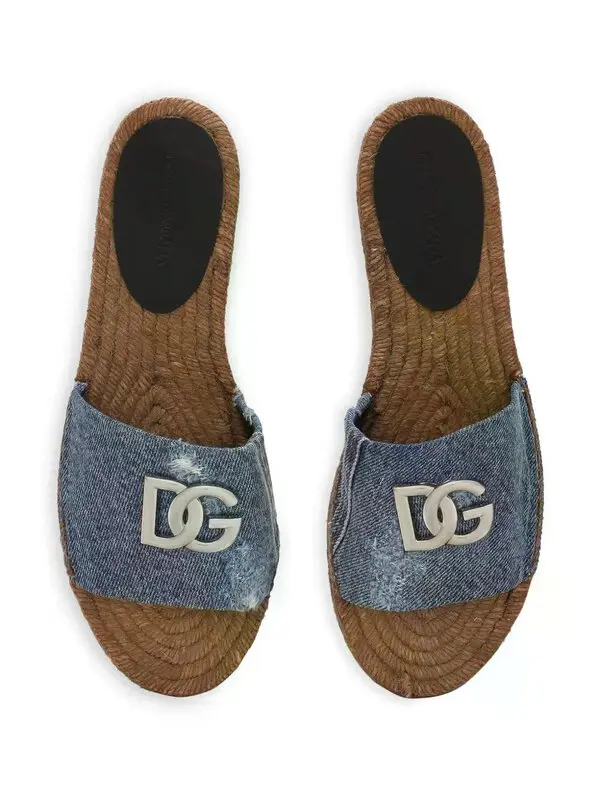 Dolce & Gabbana Logo-plaque Denim Espadrilles