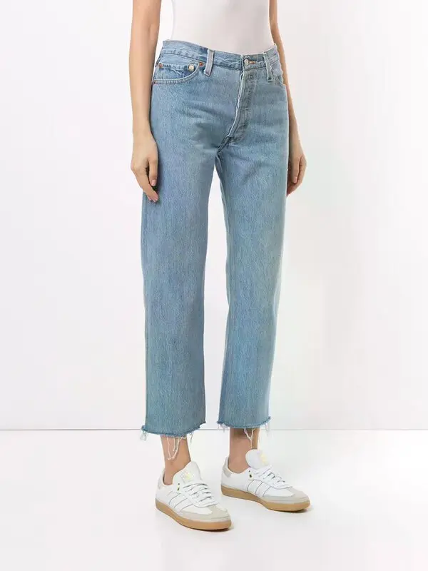 RE/DONE Stove Pipe Cropped Jeans