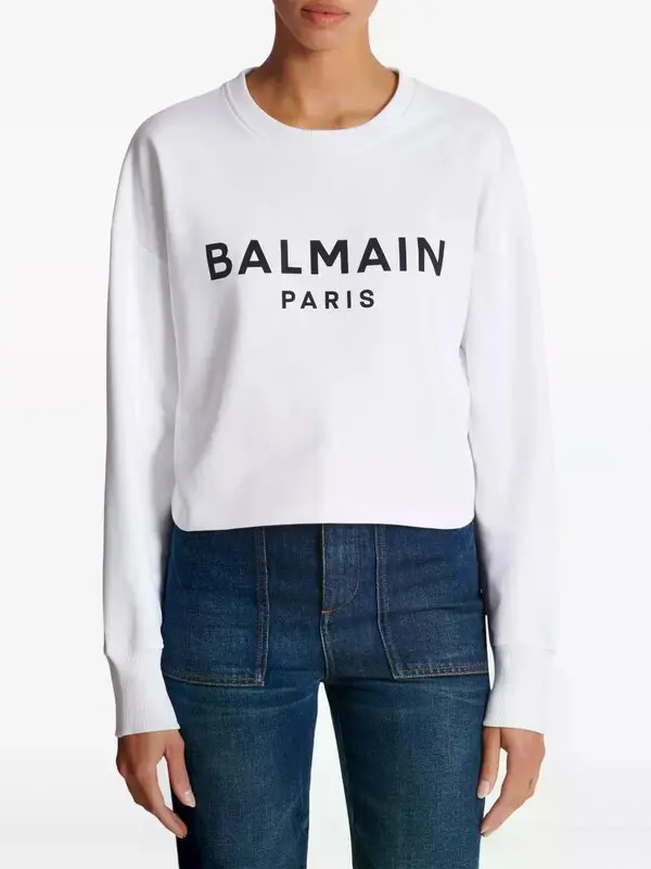 Balmain Logo-print Cotton Sweatshirt