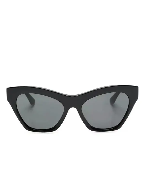 Burberry Logo-lettering Cat-eye Sunglasses - Black