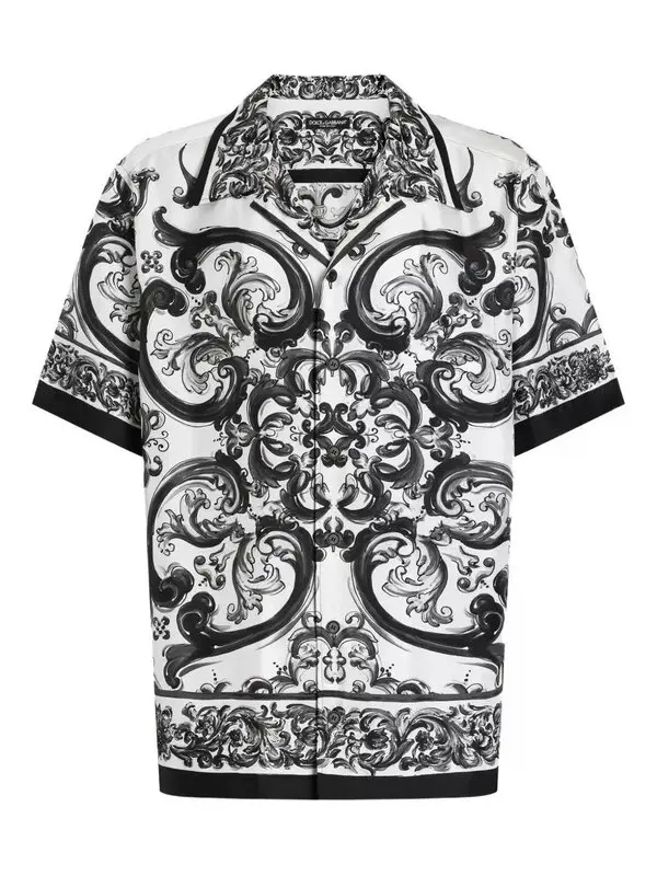 Dolce & Gabbana Majolica-print Silk Shirt
