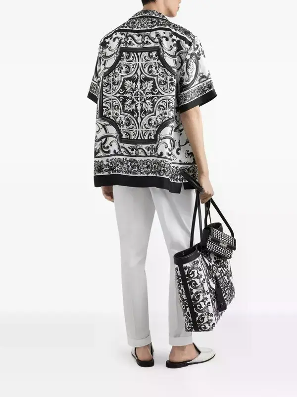 Dolce & Gabbana Majolica-print Silk Shirt